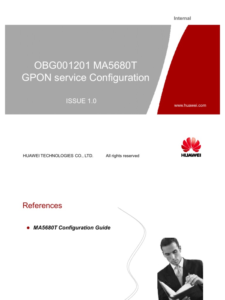 5OBG001205 MA5680-T GPON Service Configuration | PDF | Networking Standards | Computer Networking