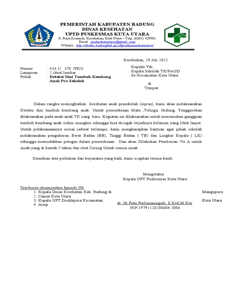 SURAT DDTK 20222 Benar | PDF