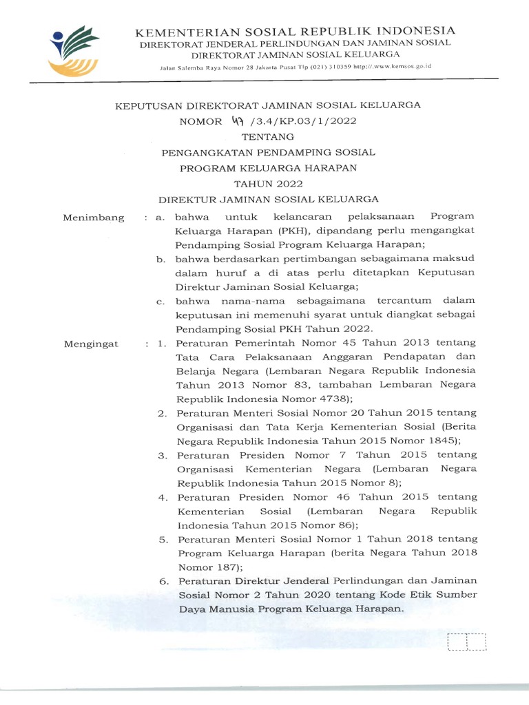 SK Pendamping NTT | PDF