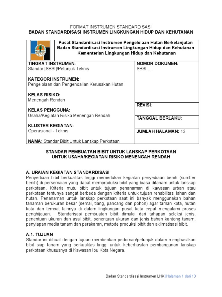 WG 17 - Standar Bibit Untuk Lansekap Perkotaan | PDF