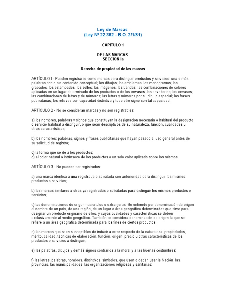 Ley de Marcas | PDF | Marca comercial | Demanda judicial