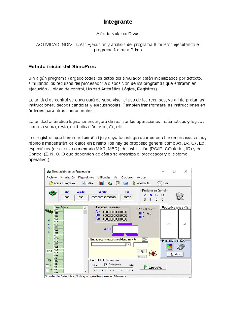 Análisis de SimuProc: Números Primos | PDF | Programa de computadora ...