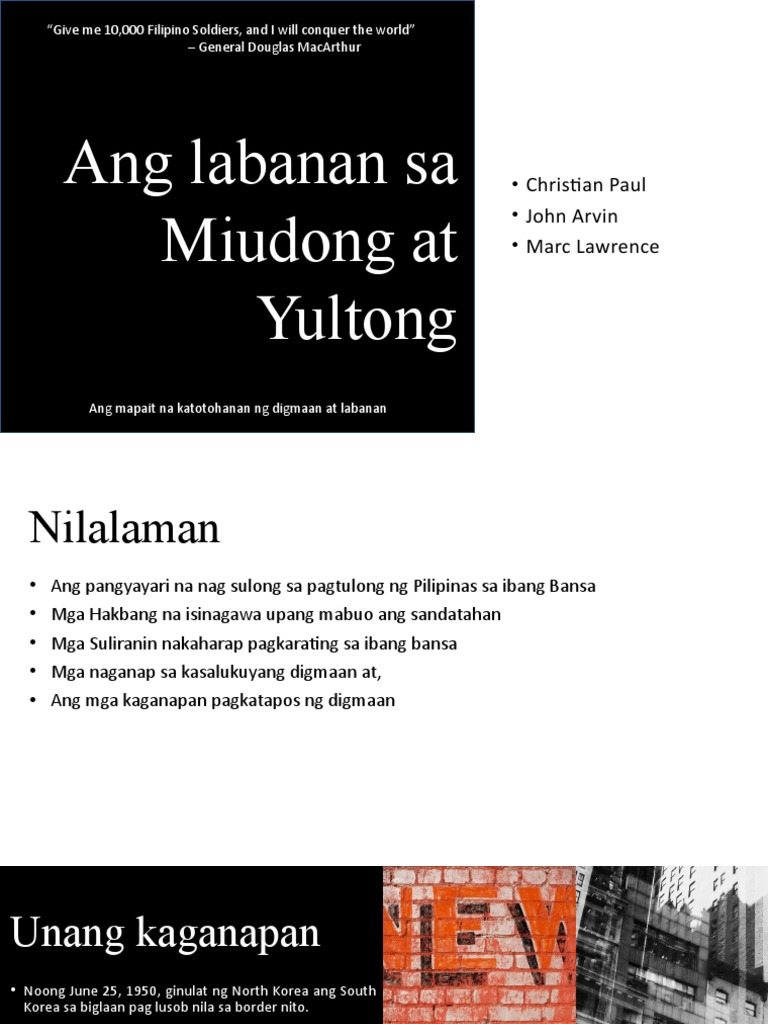 Ang Labanan Sa Miudong at Yultong | PDF