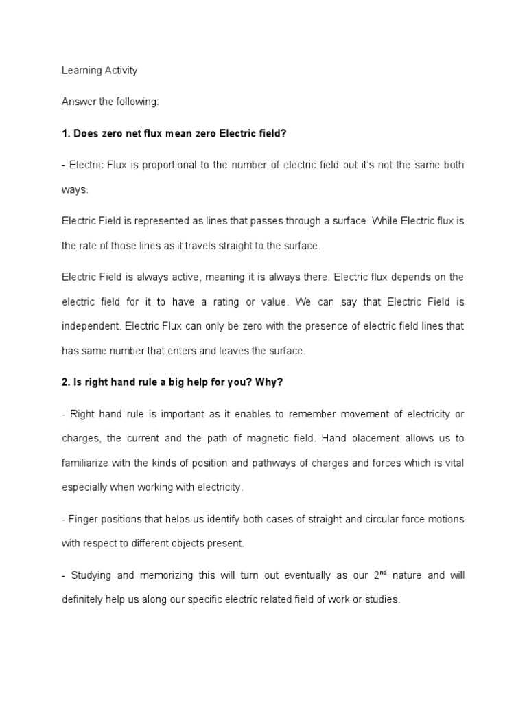 Understanding Electric Flux, Right Hand Rule, Electric Charge, and ...