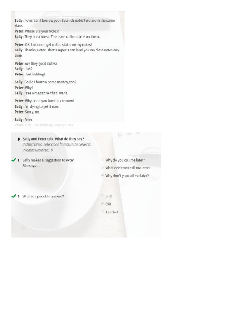 Ejercicios Unidad 2 Leccion 6 | PDF