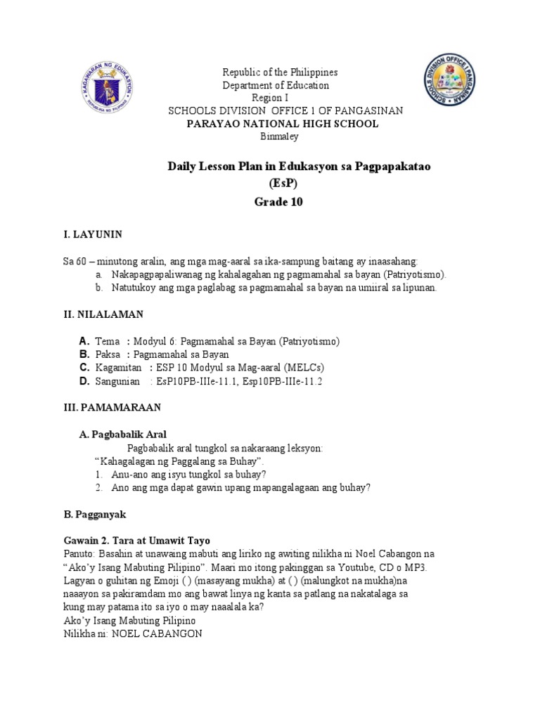 Demo Lesson Plan | PDF