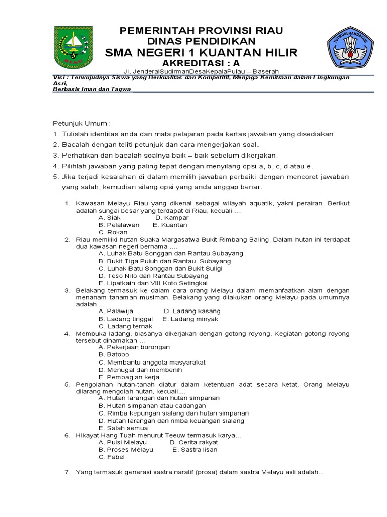 Soal Us BMR 2022 | PDF | Perjalanan