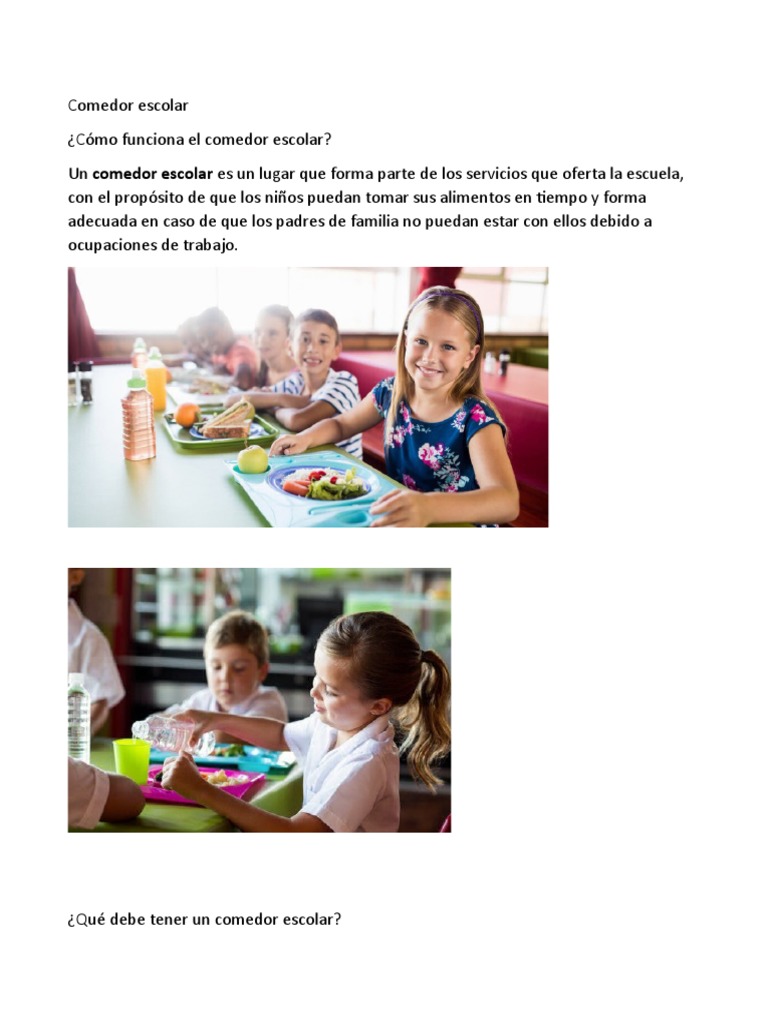 Comedor Escolar | PDF