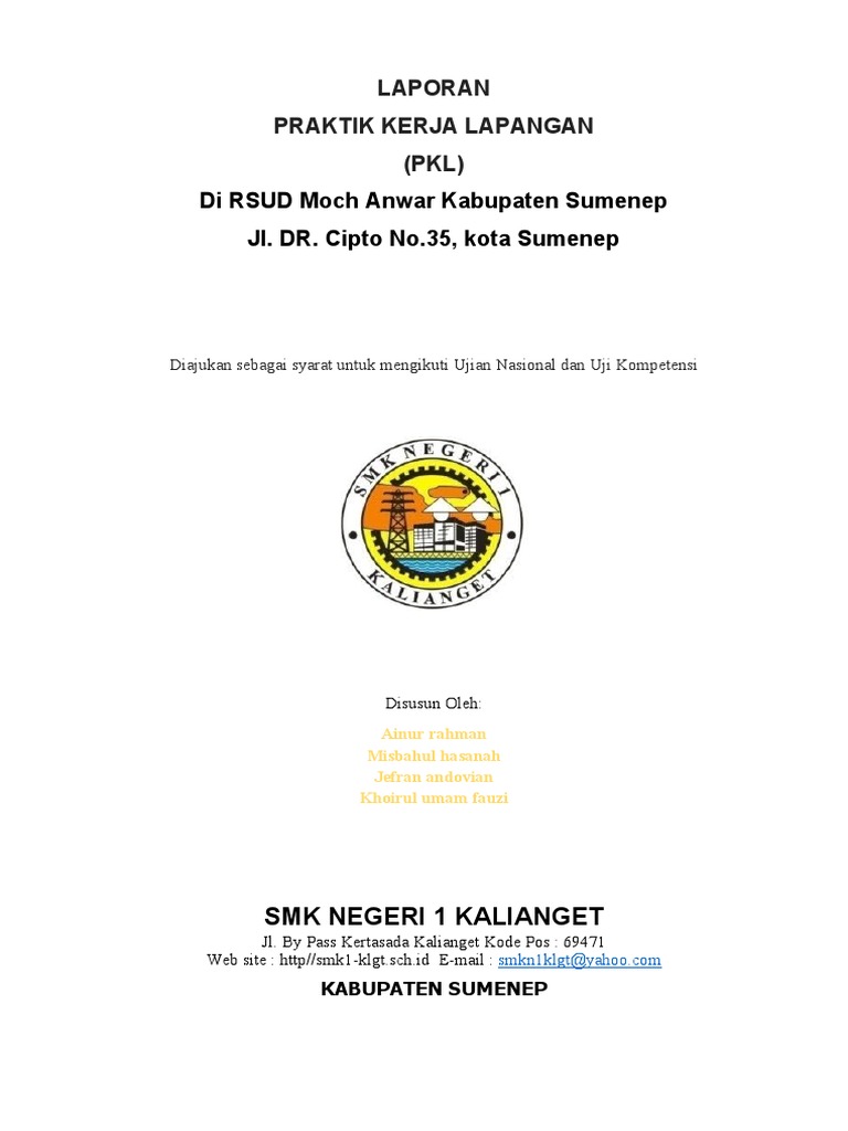 Format Laporan PKL Siswa 2021 | PDF