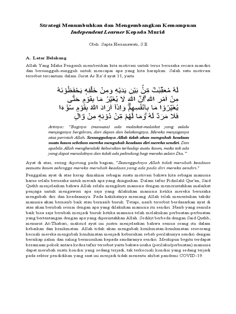 Independent Learner - 7 | PDF