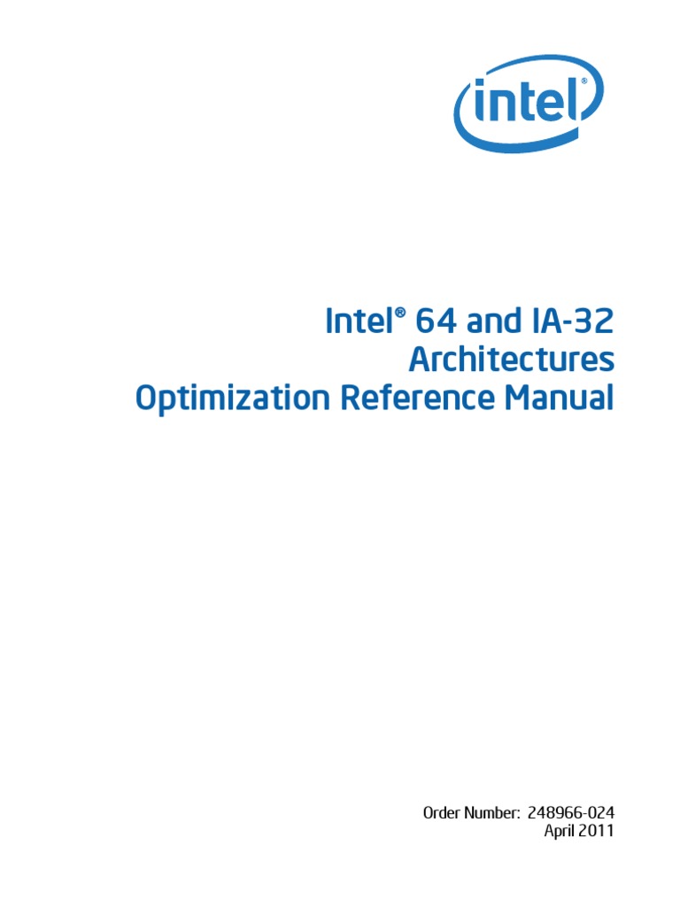 Optimization Reference | PDF | Intel | Central Processing Unit