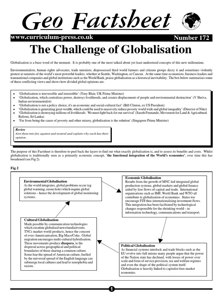 The Challenge of Globalisation | PDF | Globalization | Poverty