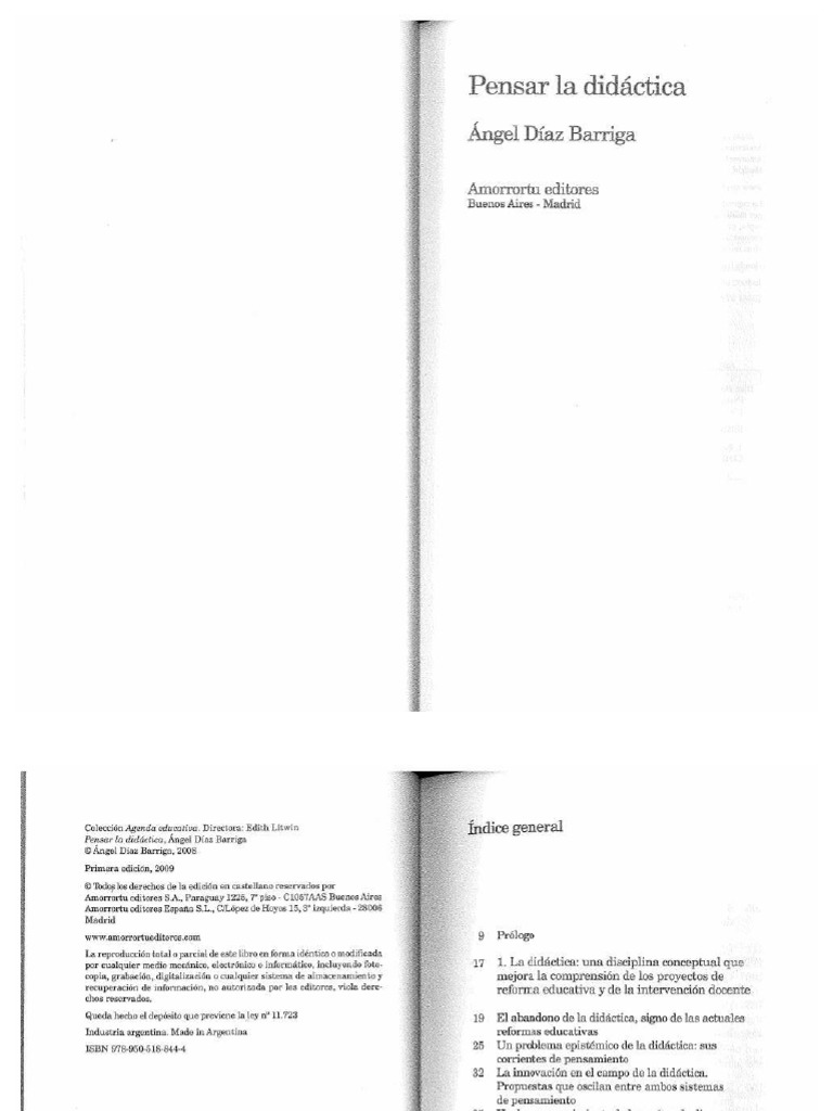 Diaz Barriga Pensar La Didáctica | PDF