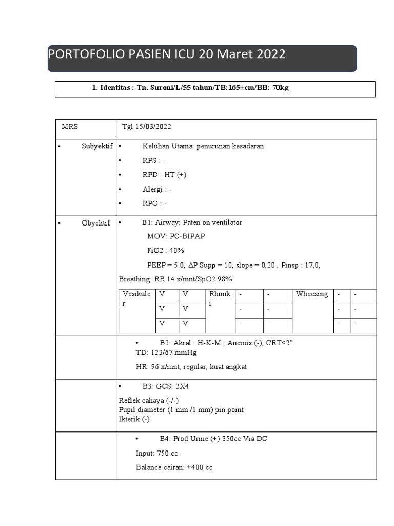 PORTOFOLIO ICU 20 Maret 2022 | PDF