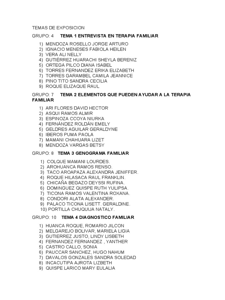 Temas de Exposicion | PDF