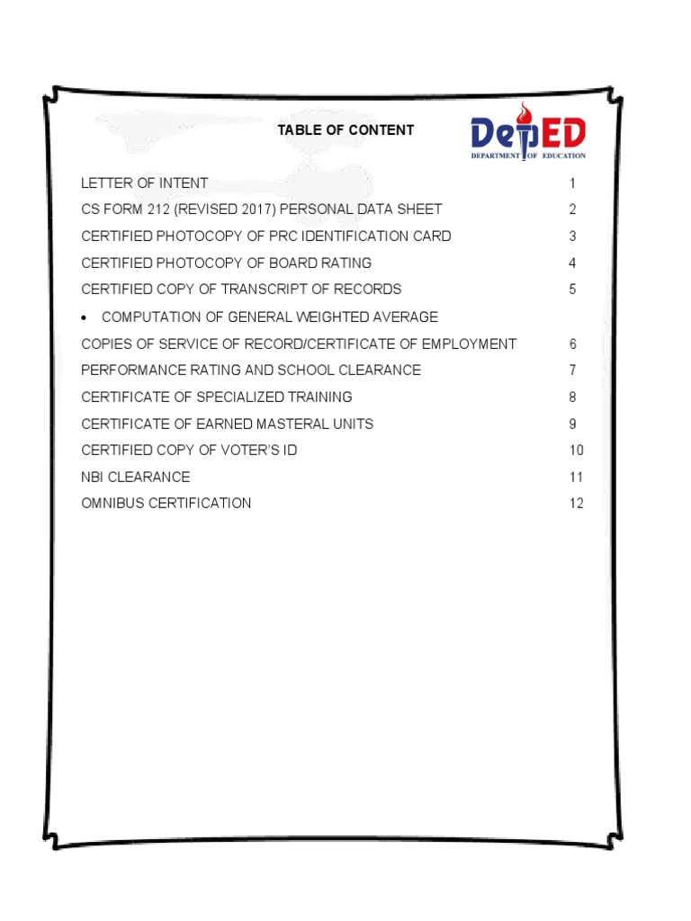 Ranking Table of Content | PDF