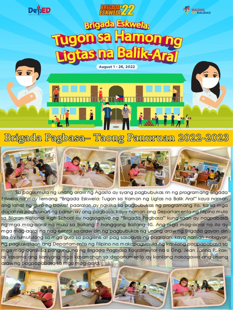 Brigada Pagbasa T.P 2022-2023 - Narrative Report | PDF