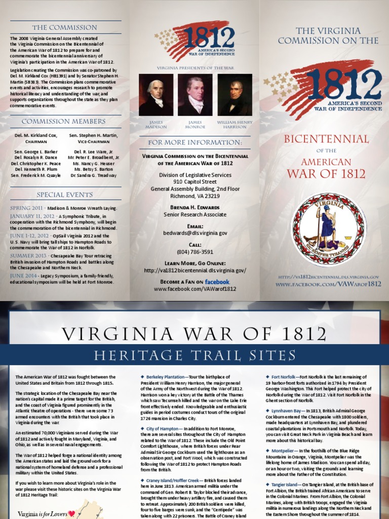 War of 1812 Brochure | PDF | War Of 1812 | Norfolk