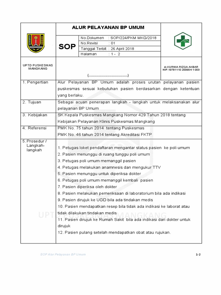 Sop Alur BP | PDF