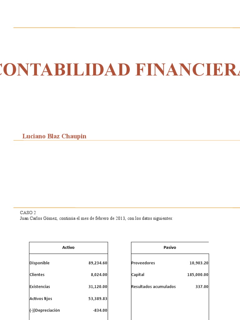 CASO 2 (Balance Contable) 2 | PDF | Contabilidad | Activo fijo