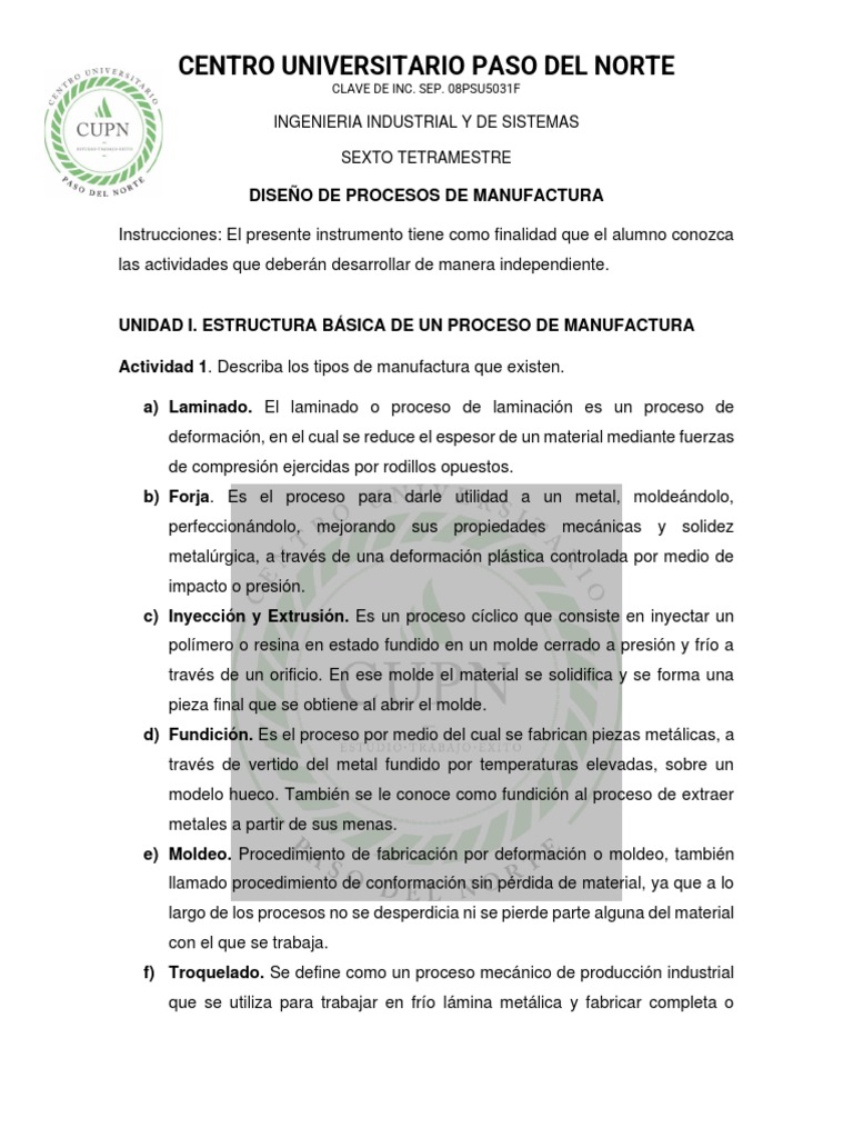 Diseño de Procesos de Manufactura 6TO TETRA IIS | PDF | Rieles | Ingeniería de Edificación