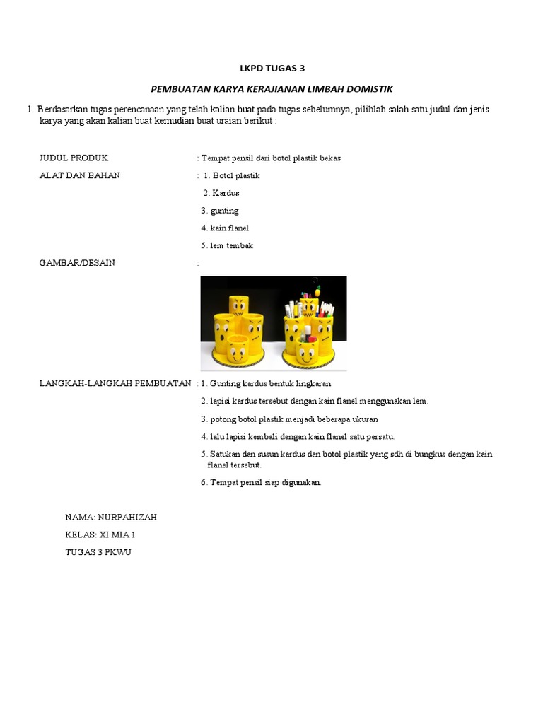 LKPD Tugas 3 Pkwu | PDF