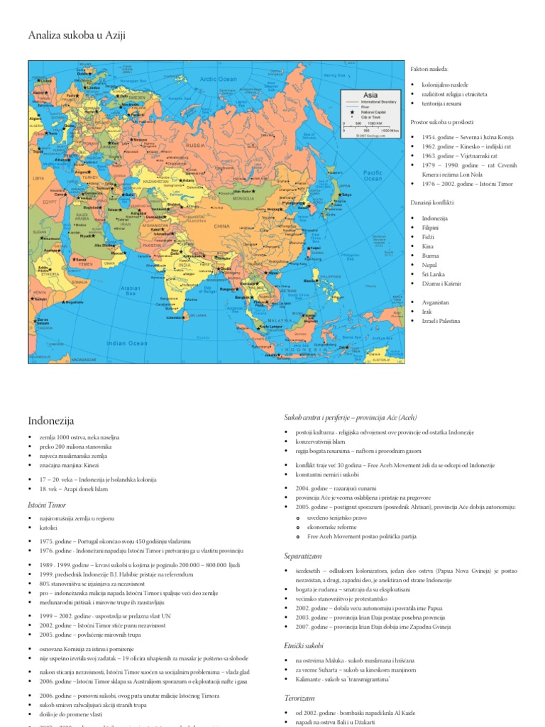 Analiza Sukoba U Aziji | PDF