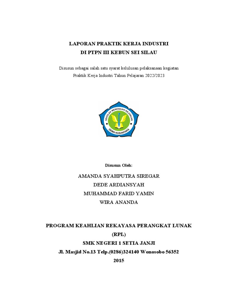 Contoh Laporan Prakerin Tentang RPL | PDF