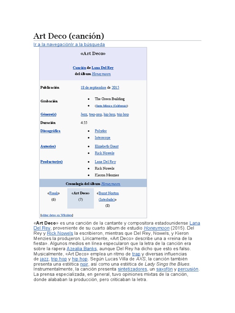 Art Deco | PDF | Musica Popular | Música grabada