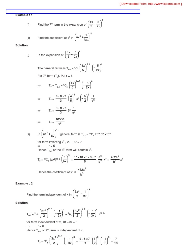 IIT JEE and AIEEE Maths Solved Problems WWW - Iitportal | PDF ...