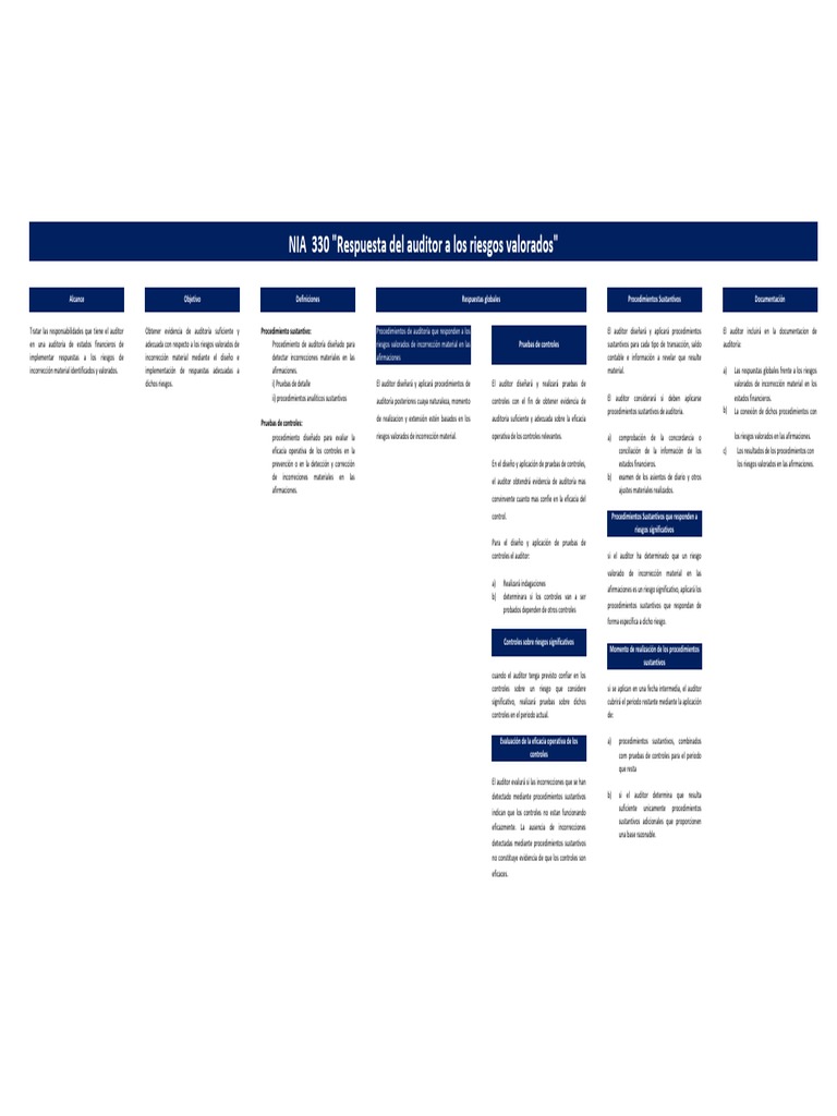 NIA 330 "Respuesta Del Auditor A Los Riesgos Valorados": Procedimiento ...