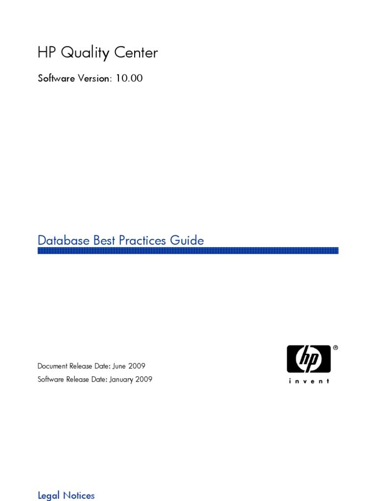 HP Quality Center: Database Best Practices Guide | PDF | Oracle ...