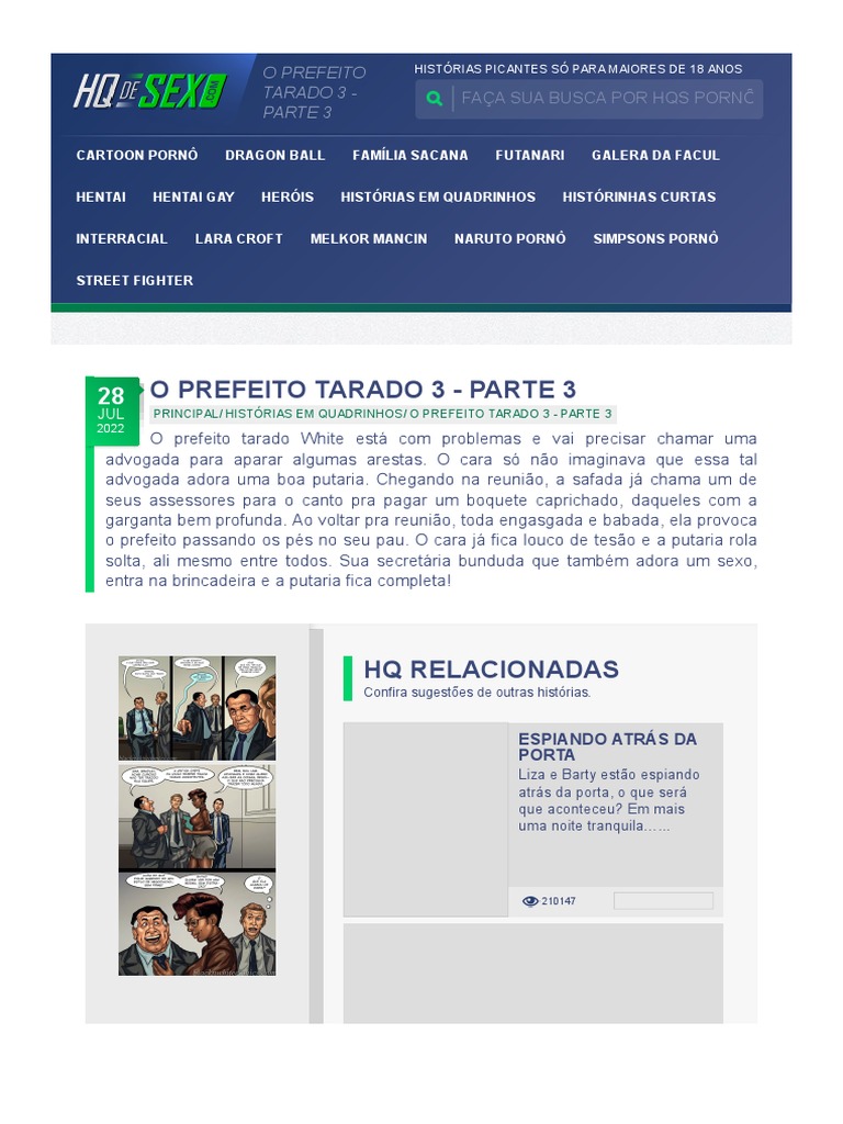 O PREFEITO TARADO 3 - PARTE 3 - Histórias em Quadrinhos - HQ de Sexo ...