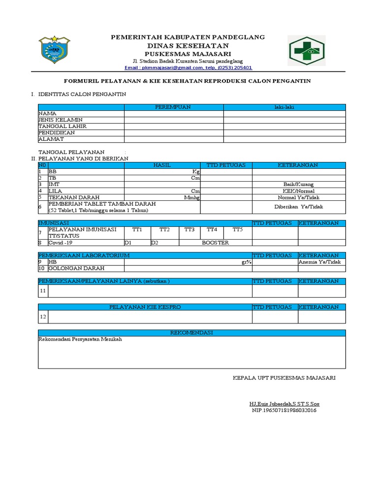 Pemeriksaan Catin | PDF