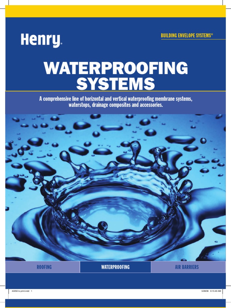 Waterproofing Brochure | PDF | Concrete | Materials