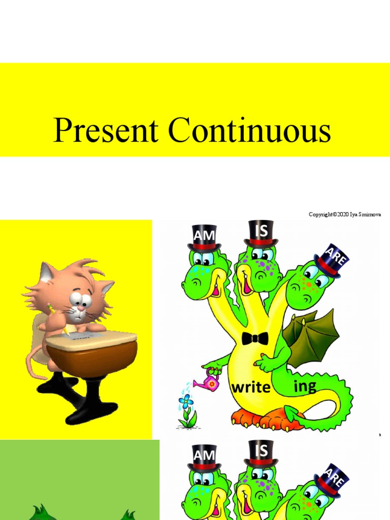 Actions Verbs Present - Continuous - Introduction | PDF