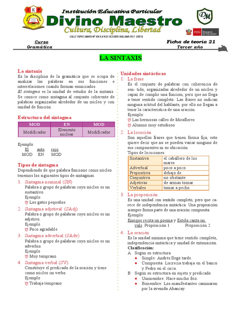 3° Gramática - PRÁCTICA 21 | PDF | Oración (Lingüística) | Adverbio