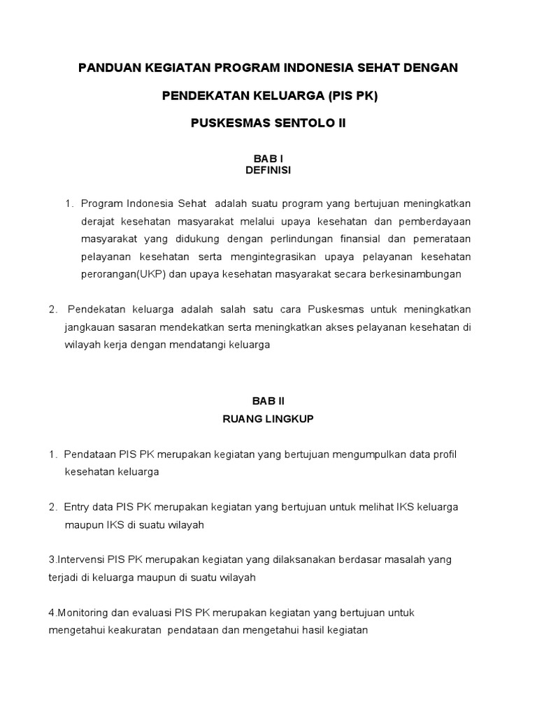 Panduan Pis PK | PDF
