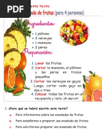 Receta de ensalada de frutas para niños | PDF | ensalada | Cocina