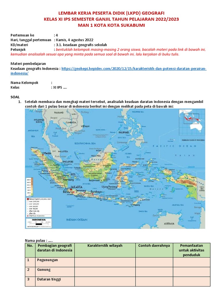 LKPD Kondisi Geografis | PDF | Ilmu Sosial