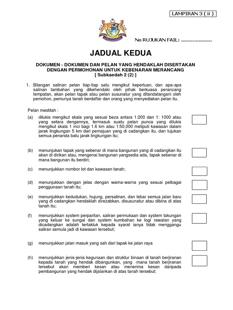 E-Borang Kebenaran Merancang 15 | PDF