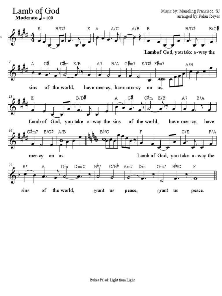 Lamb of God BP Light | PDF