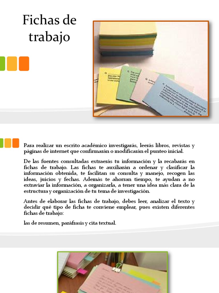 Guía para Crear Fichas de Trabajo | PDF | Información