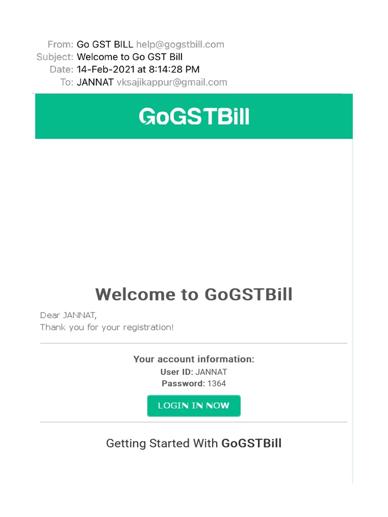 Welcome To Go GST Bill | PDF