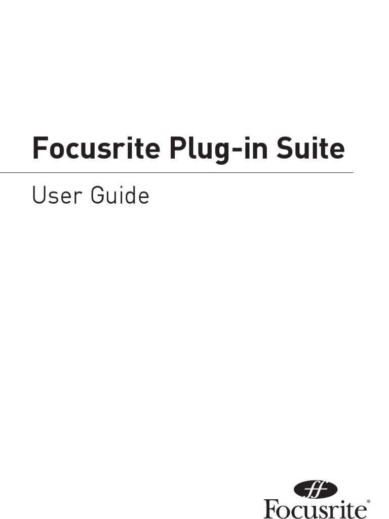 Focusrite Plug-in Suite User Guide | PDF | Equalization (Audio ...