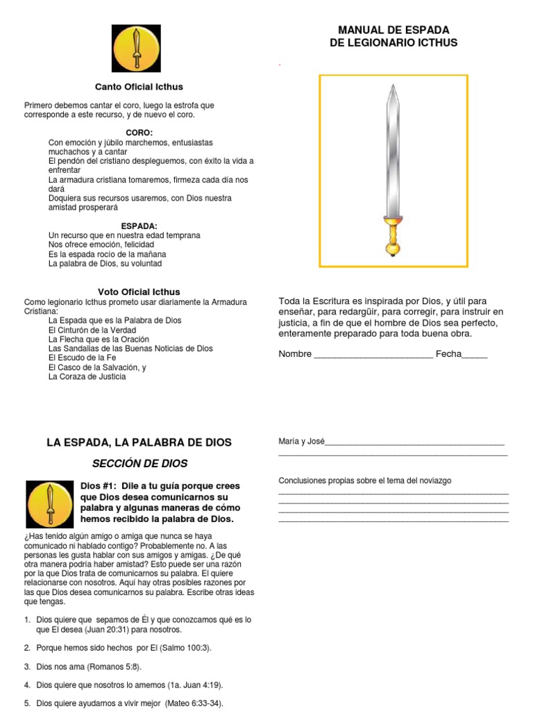 2 Espada Manual de Legionario Borrador 02 18 12 | PDF | Dios | Biblia