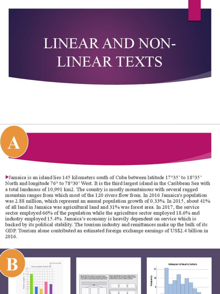 Linear and Non Linear Texts | PDF | Infographics | Chart