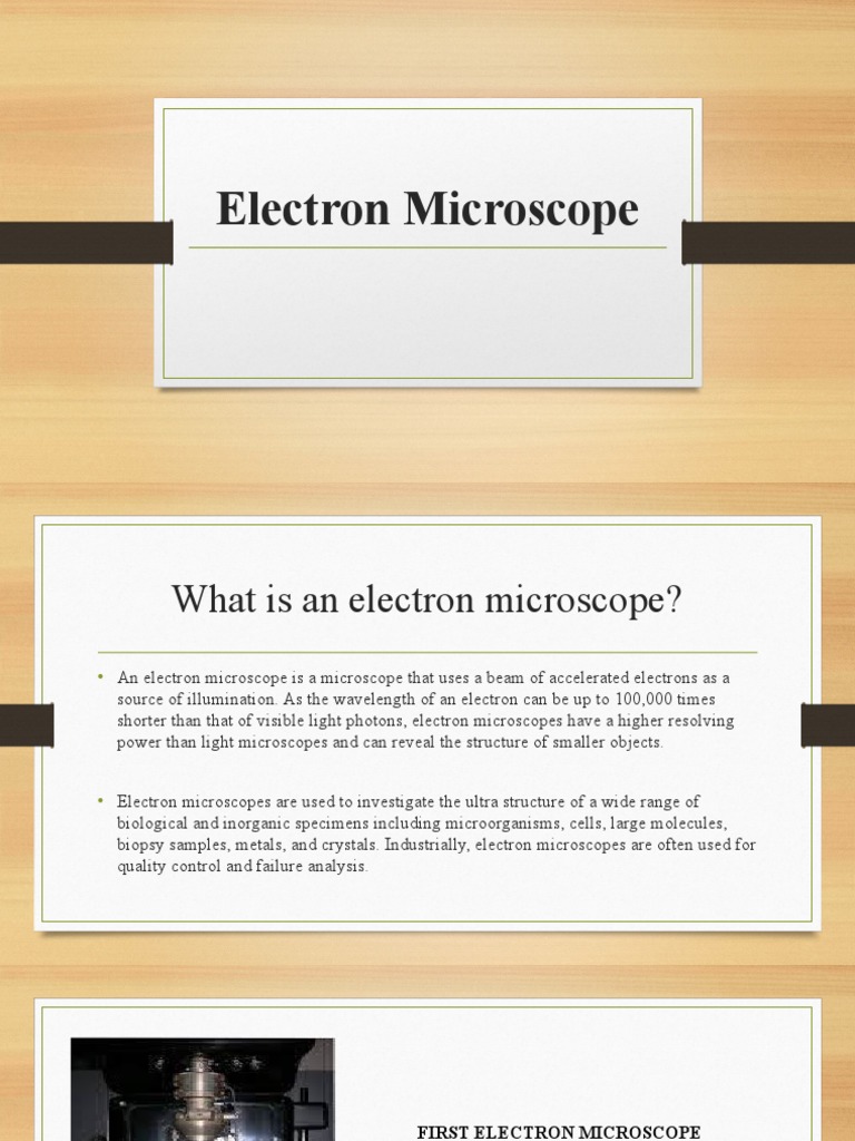 Electron Microscope | PDF | Electron Microscope | Microscopy
