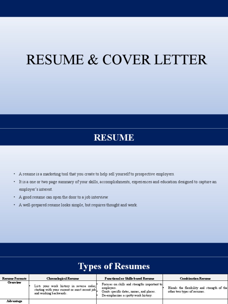 Cover Letter & Resume | PDF | Résumé | Employment