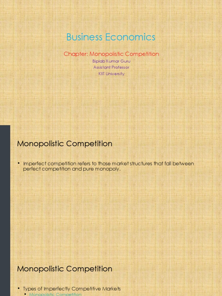 Monopolistic Competition | PDF